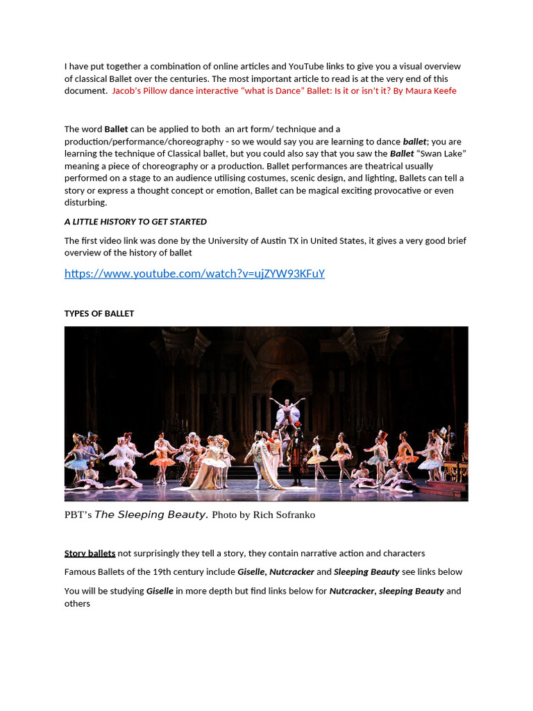 Danc1411 What is Ballet | PDF | Ballet | Choreography