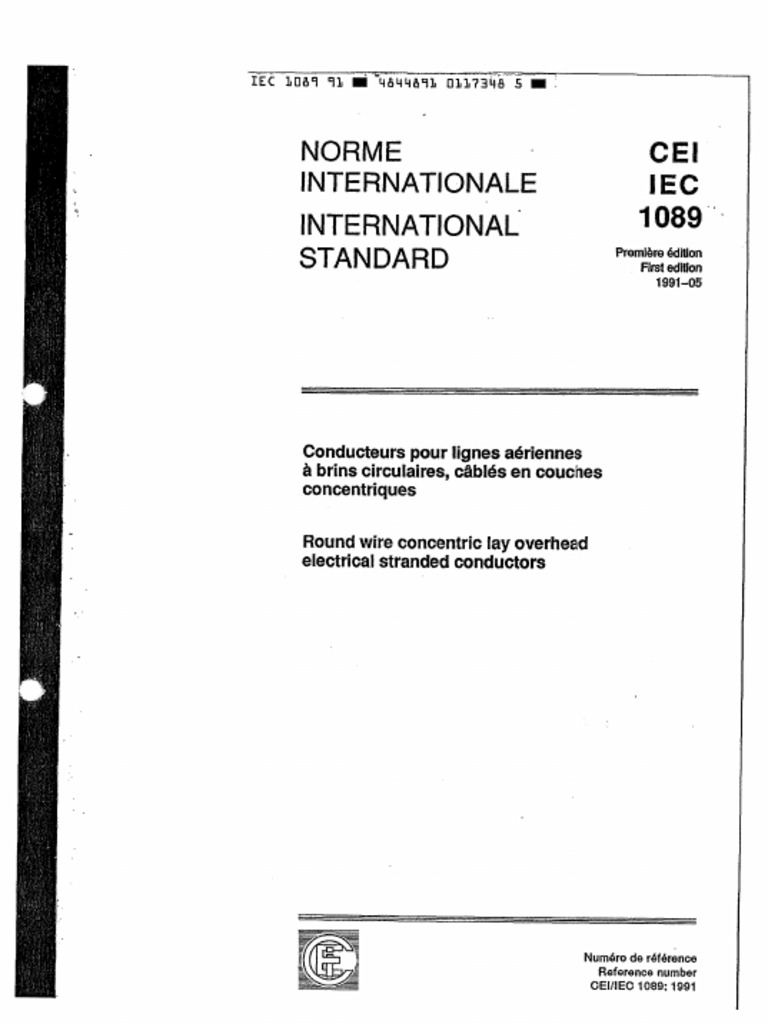 Noma IEC 61089,60104, ASTM B8398, B399 | PDF