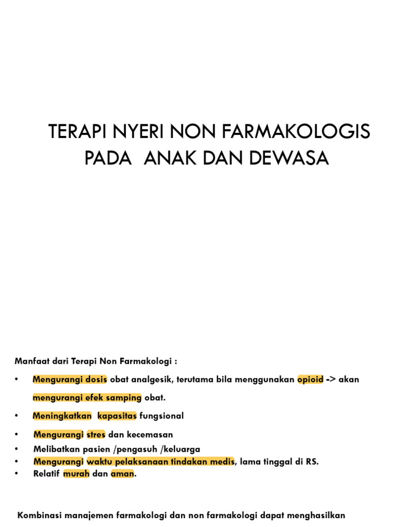 8.terapi Nyeri Non Farmakologis September 2021 Noa | PDF