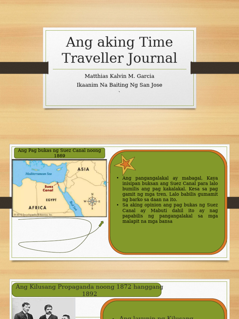 Ang Aking Time Traveller Journal | PDF