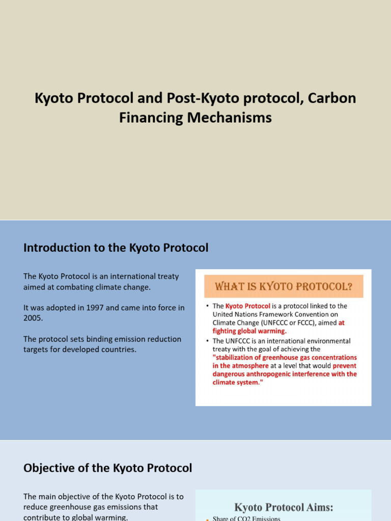 Kyoto Protocol and Post-Kyoto protocol | PDF | Kyoto Protocol | Clean Development Mechanism