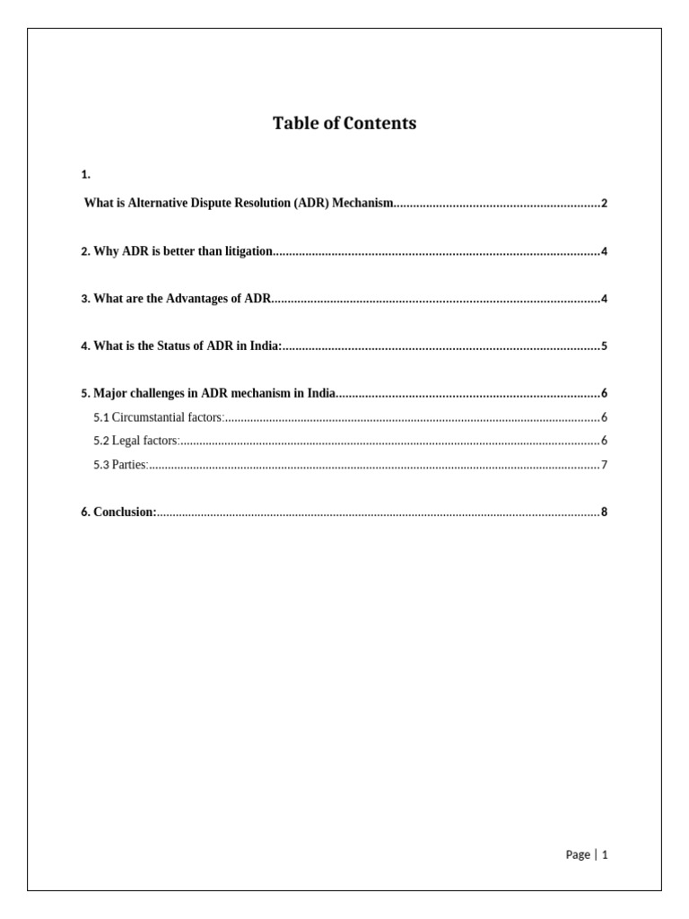 ADR Mechanism Analysis in India | PDF | Alternative Dispute Resolution | Mediation