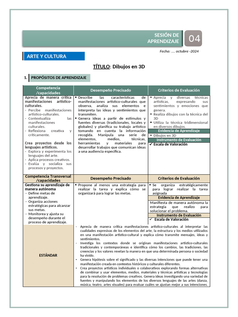 5 U8 Sem4 S4 Ayc-Sesion | PDF | Aprendizaje | Lápiz