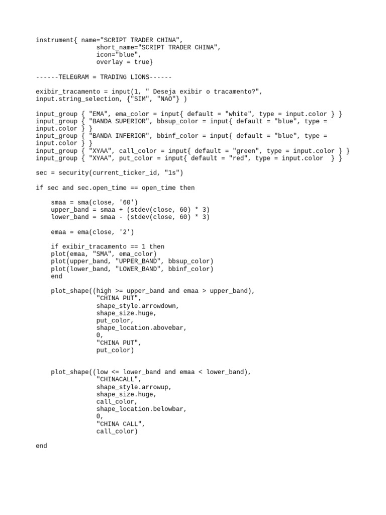 Script Trader China - Lions | PDF | Computers