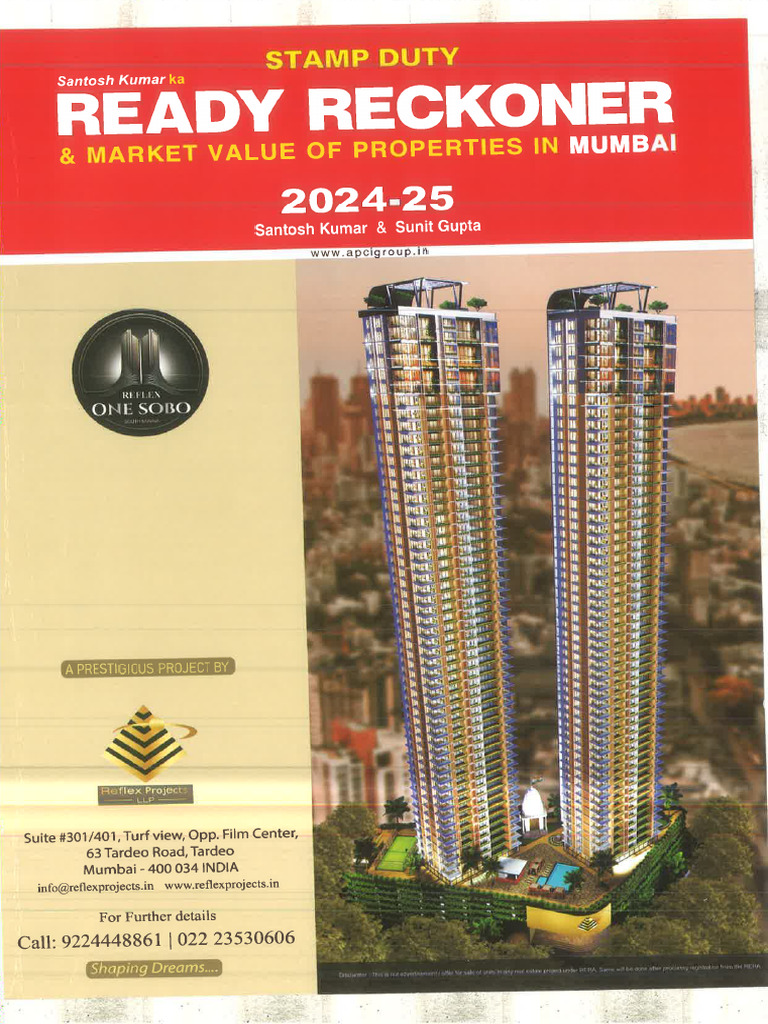 Stamp Duty Ready Reckoner Mumbai 2024-25 | PDF