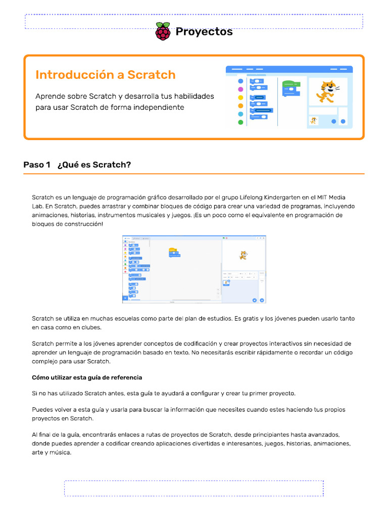 Introducción a Scratch Guía | PDF | Art | Computers