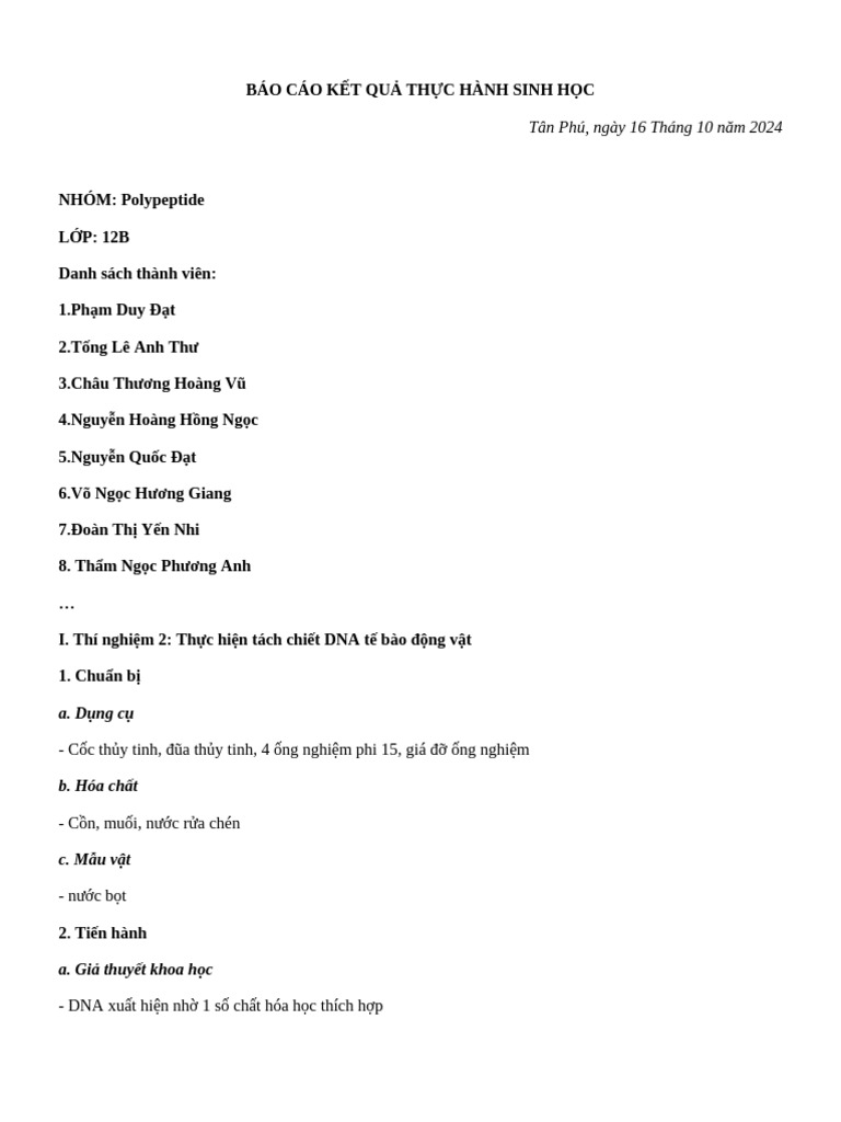 Tân Phú, Ngày 16 Tháng 10 Năm 2024: A. D NG C | PDF