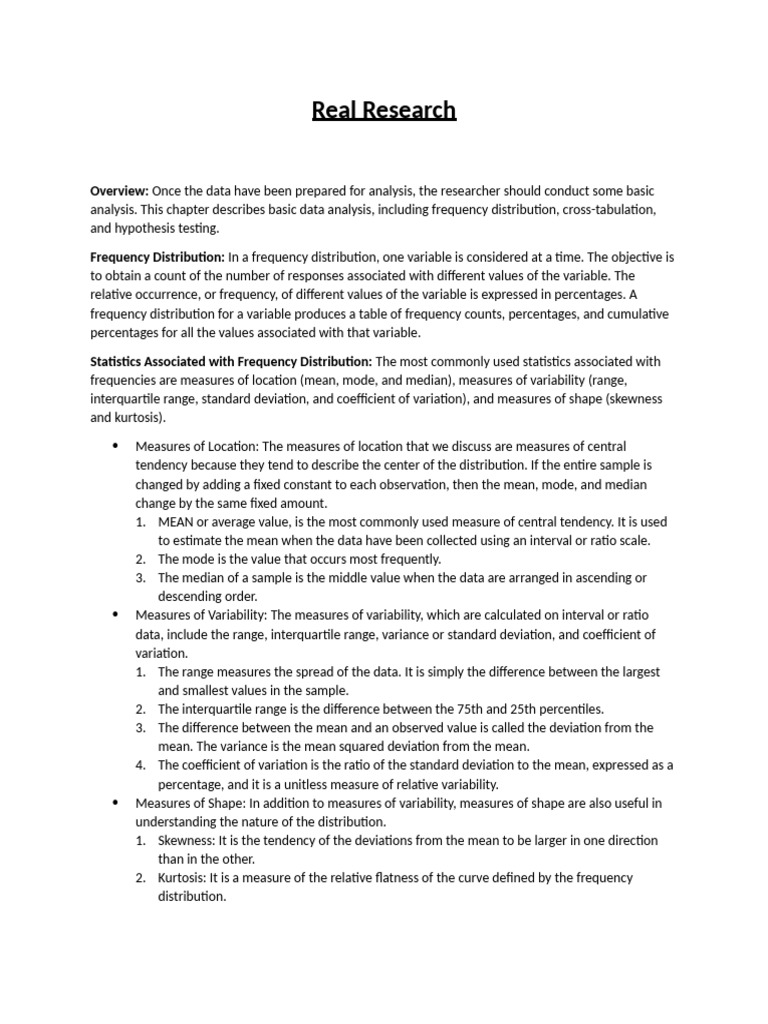 Real Research | PDF | Statistical Hypothesis Testing | Variance