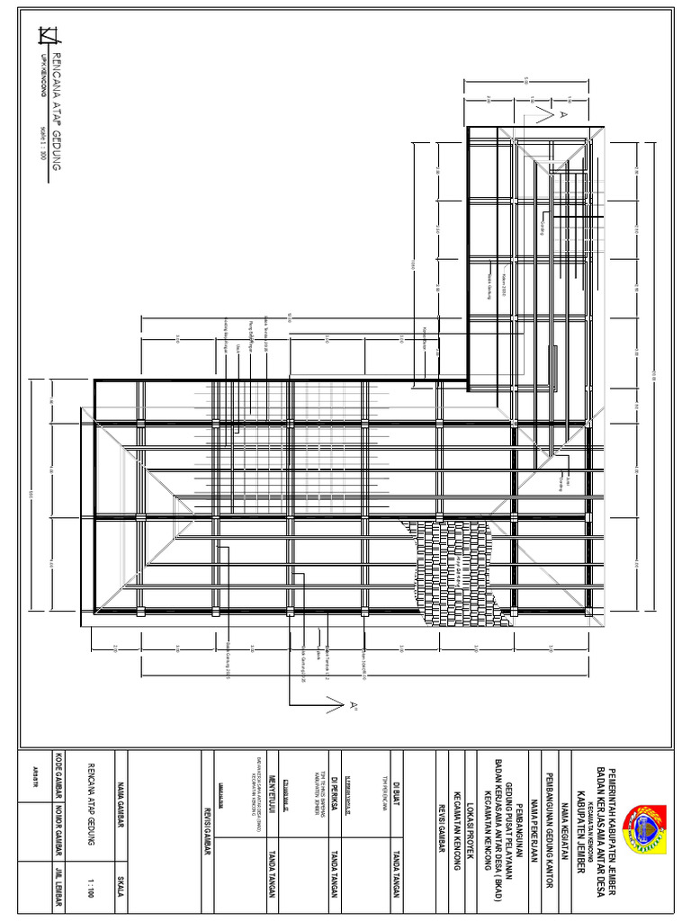 Rencana Atap Gedung Pusat Pelayanan | PDF