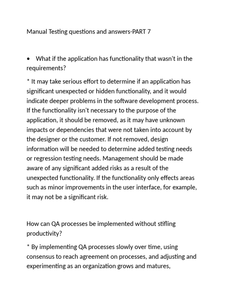 Manual Testing Interview Questions And Answers Part7 Pdf World Wide Web Internet And Web