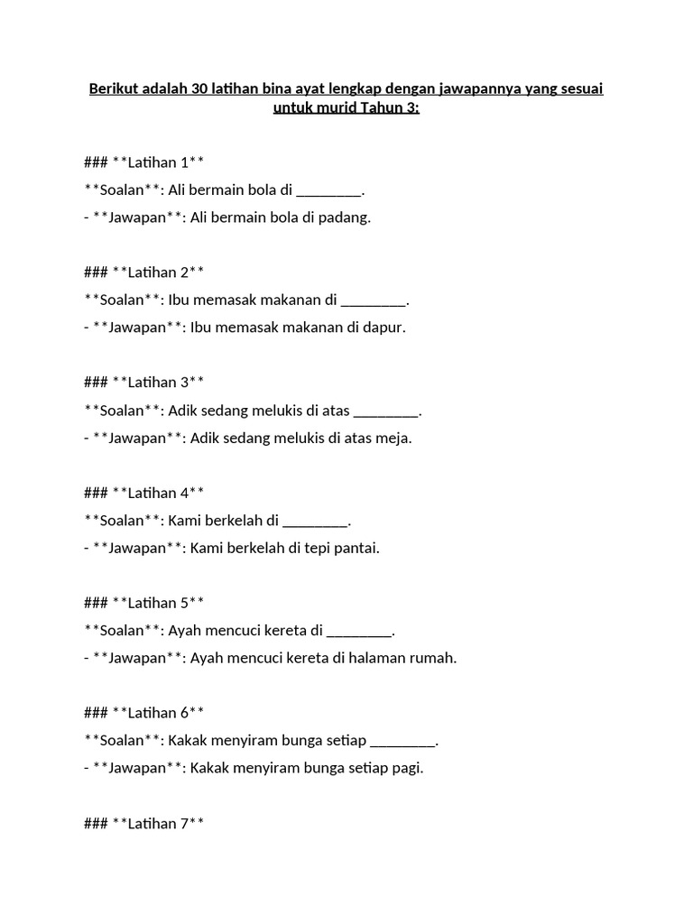 Bina Ayat Tahun 1 Pdf