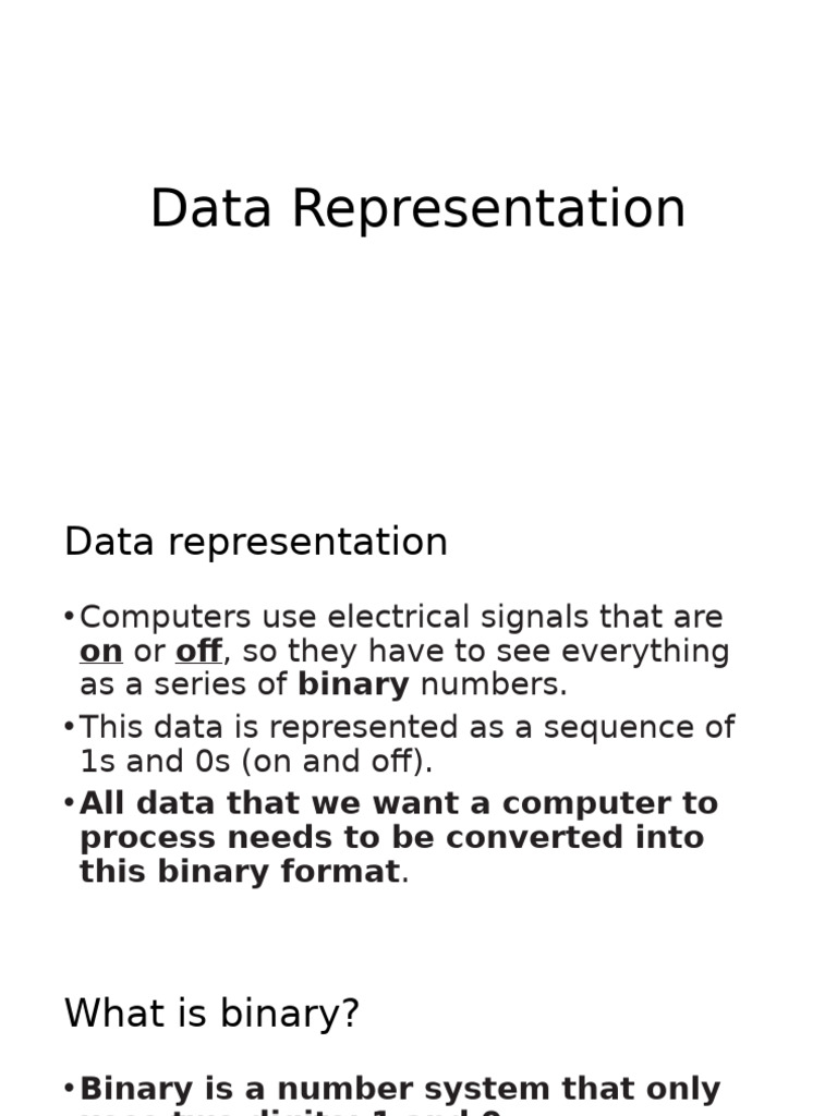 1. Data Representation | PDF