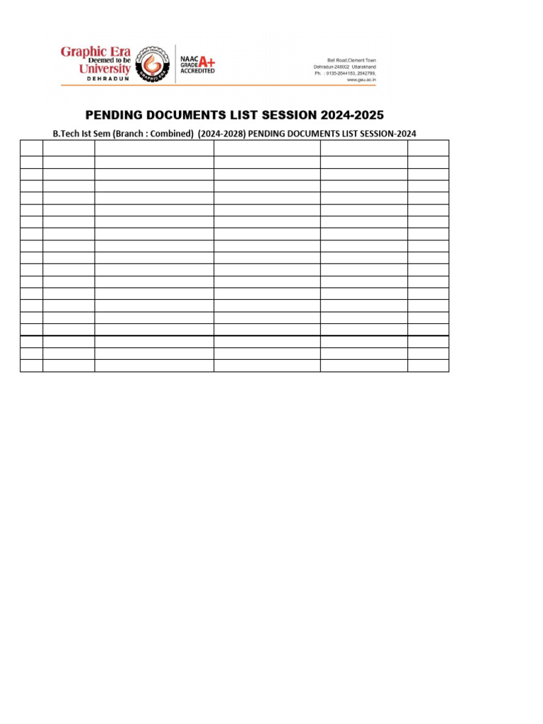 Pending Documents List - 2024 - 241023 - 145515 | PDF