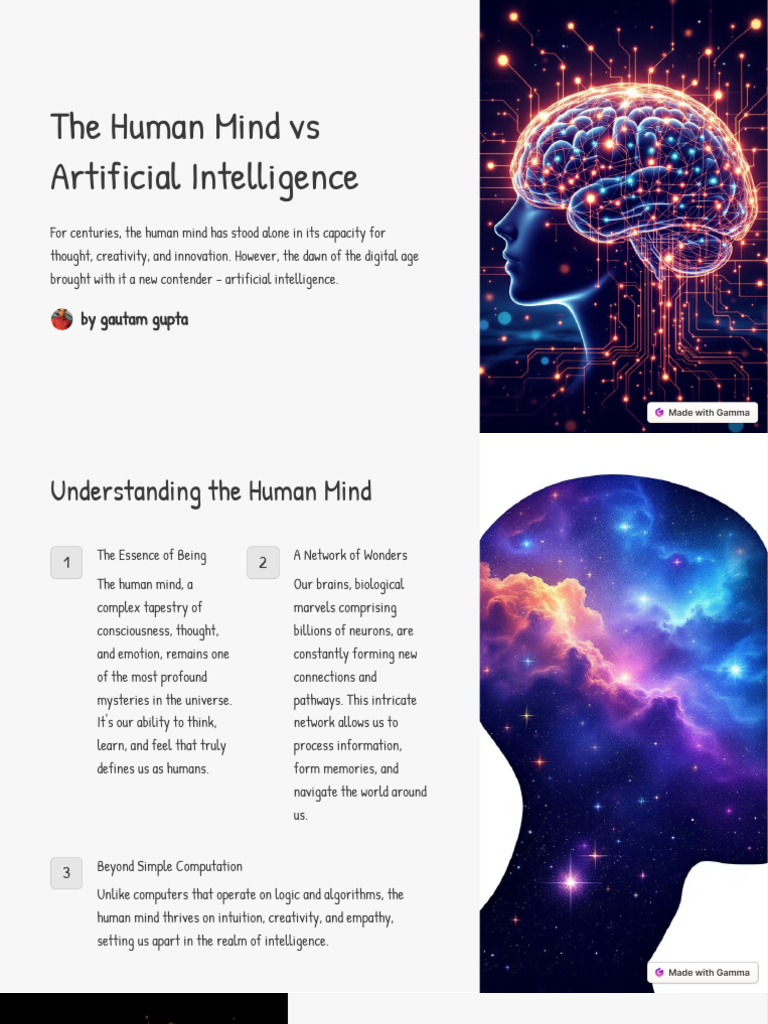 The Human Mind Vs Artificial Intelligence | PDF | Intelligence (AI ...
