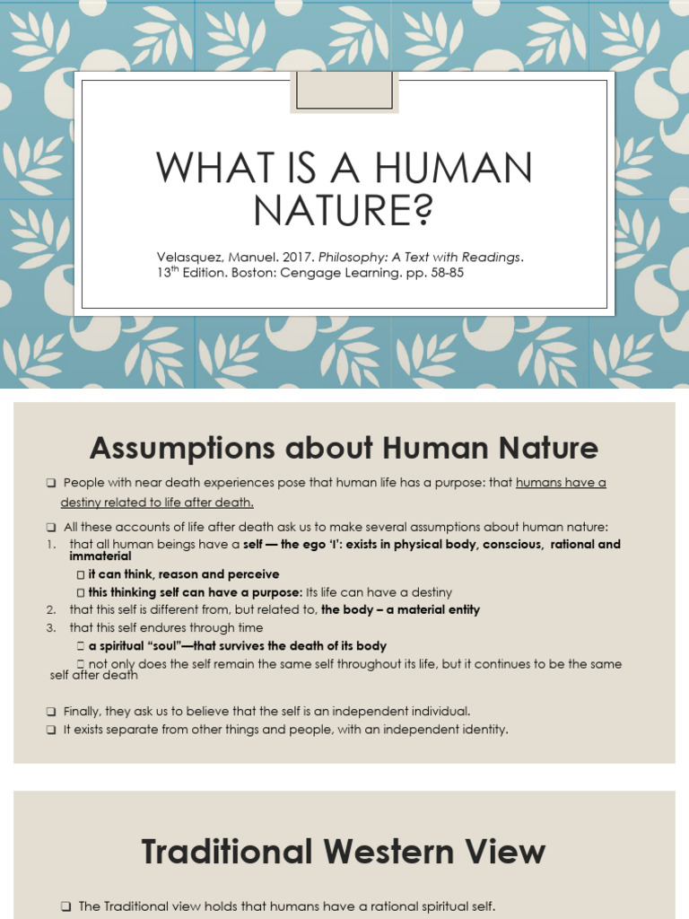 IIM human nature.pptx | PDF | Reason | Soul