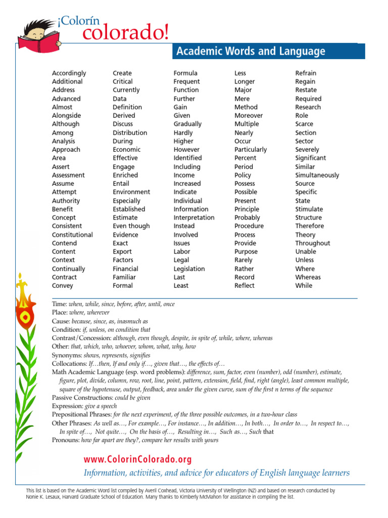 Academic Word List | PDF | Economics | Cognition
