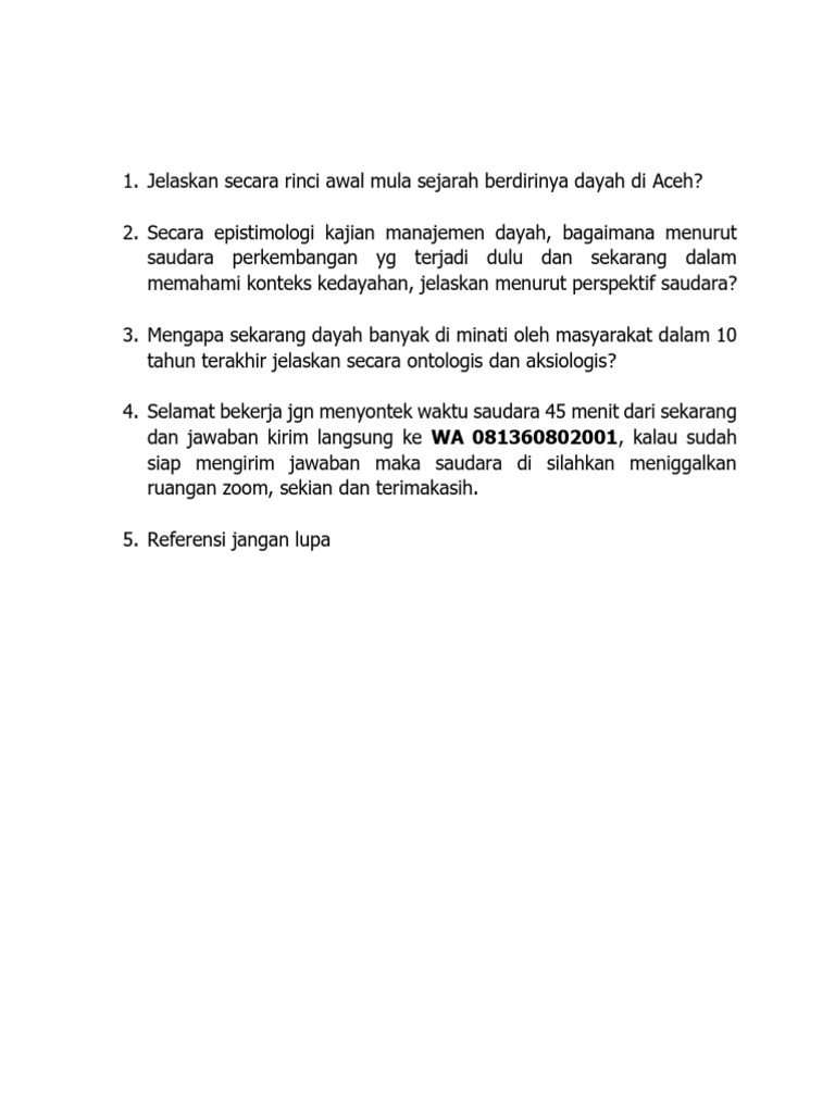 Sejarah dan Manajemen Dayah Aceh | PDF