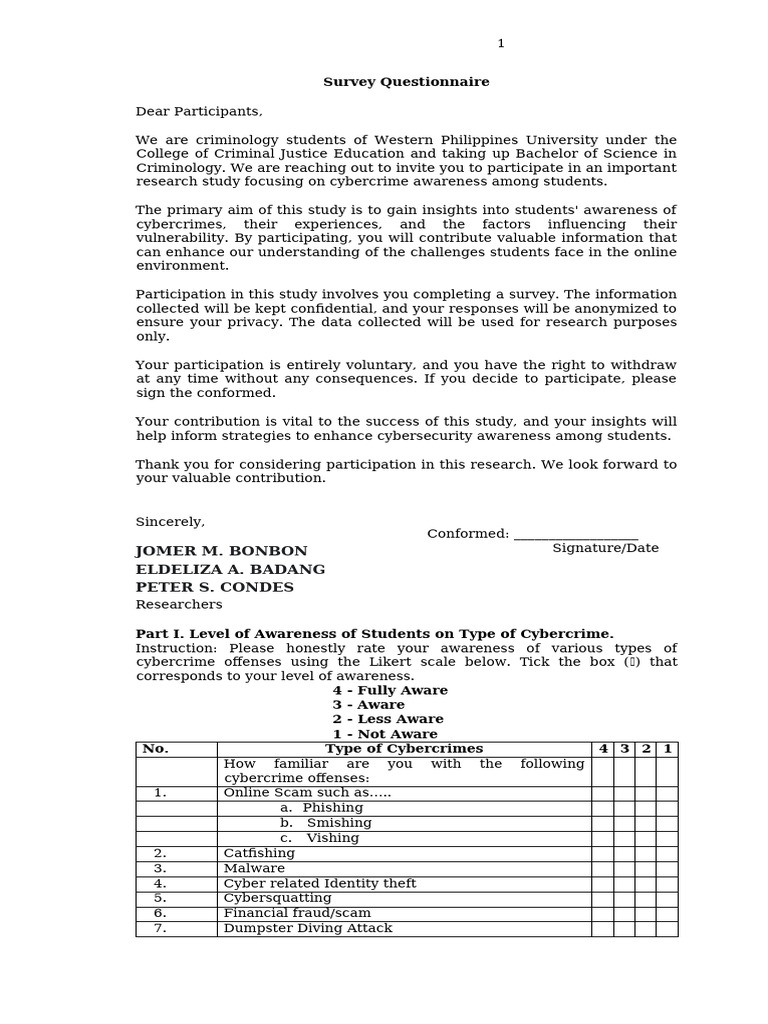 Cybercrime Victimization Instrument 2 | PDF | Phishing | Security