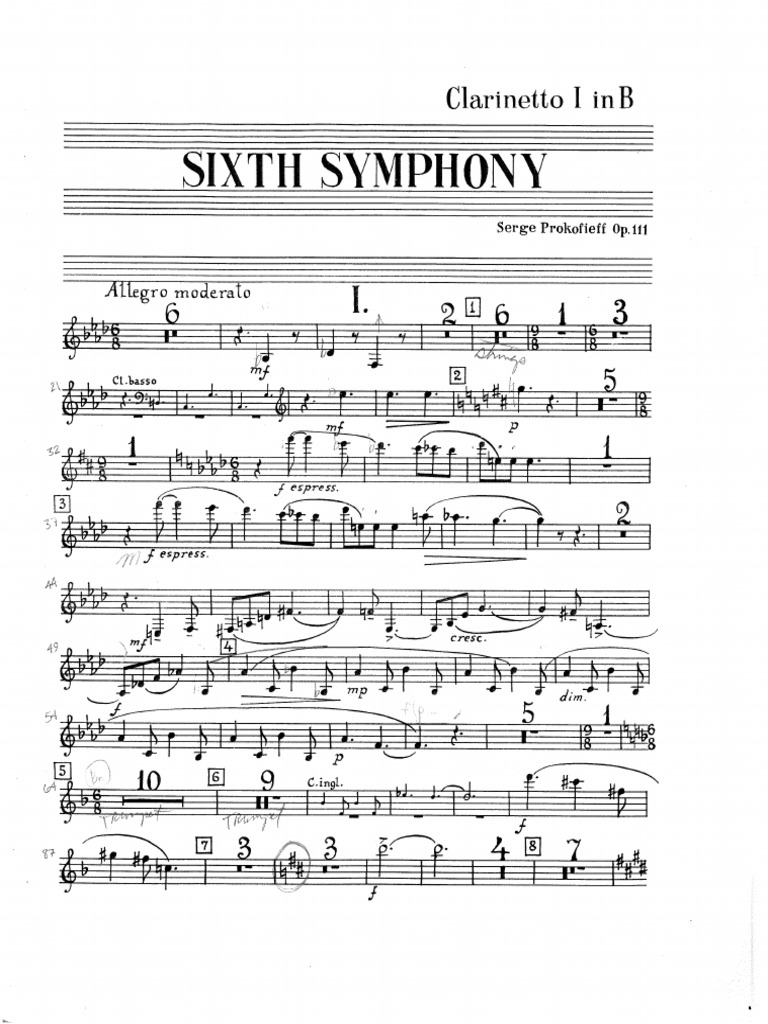 Prokofiev Symphony No. 6 CL 1 | PDF