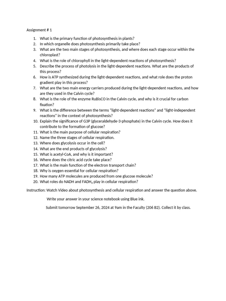 Science Assignment 1 | PDF | Science & Mathematics