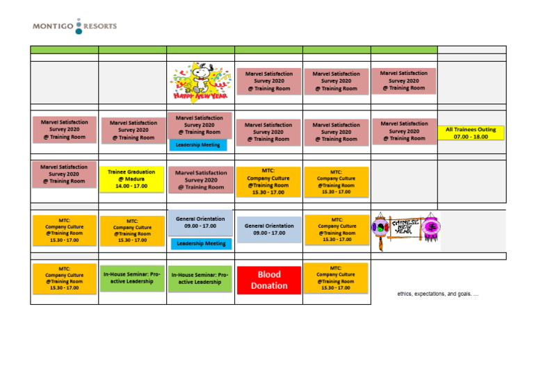 January 2020 - Training Calendar | PDF