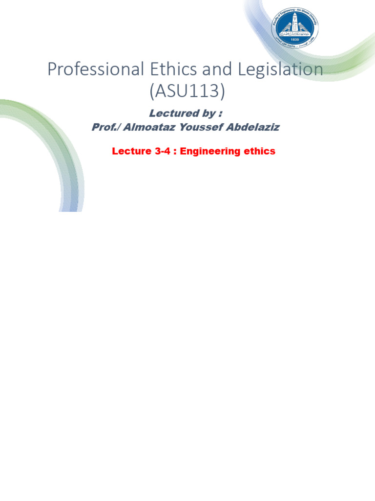 Lectures 4 and 5 - Engineering Ethics | PDF | Plagiarism | Engineering