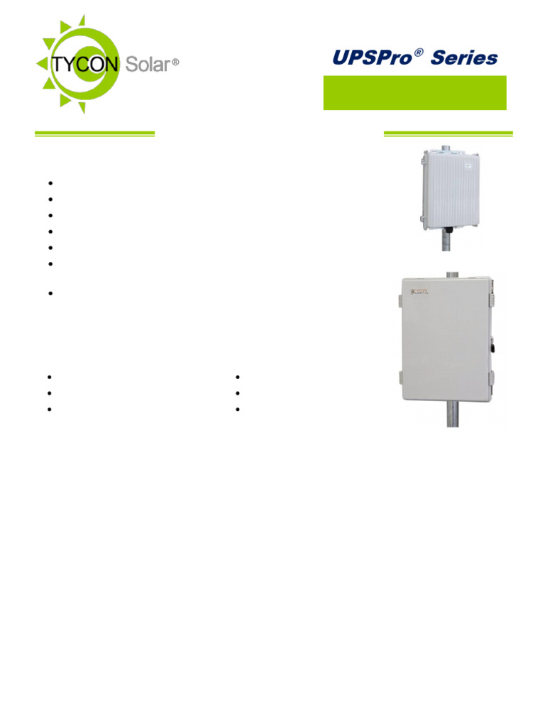UPSPro_Spec_Sheet | PDF | Computer Engineering | Electrical Components