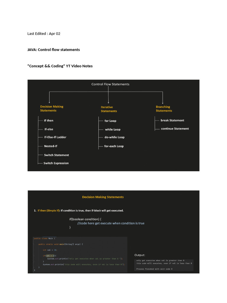 #21 Control Flow Statements | PDF