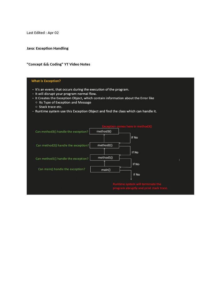 #19 Exception Handling | PDF