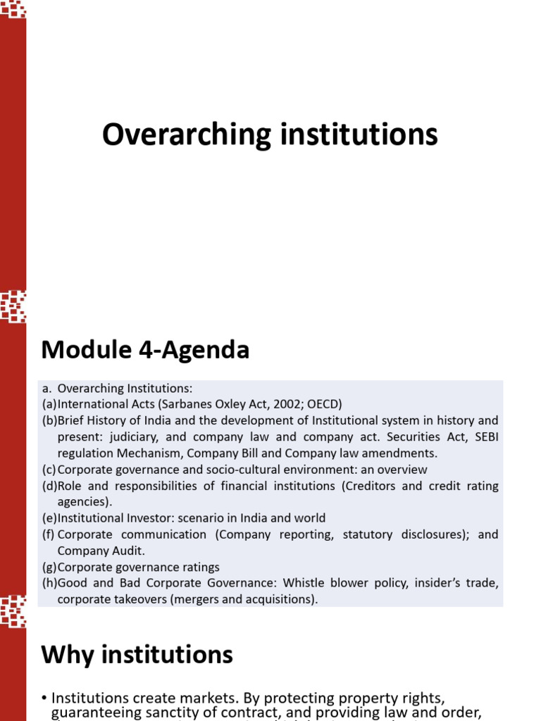 Corporate Governance and Institutions Overview | PDF | Bond Credit ...