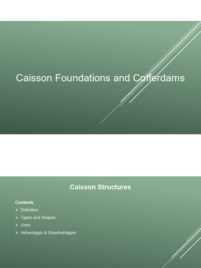 2 Caisson Foundation and Cofferdams | PDF | Deep Foundation | Foundation (Engineering)
