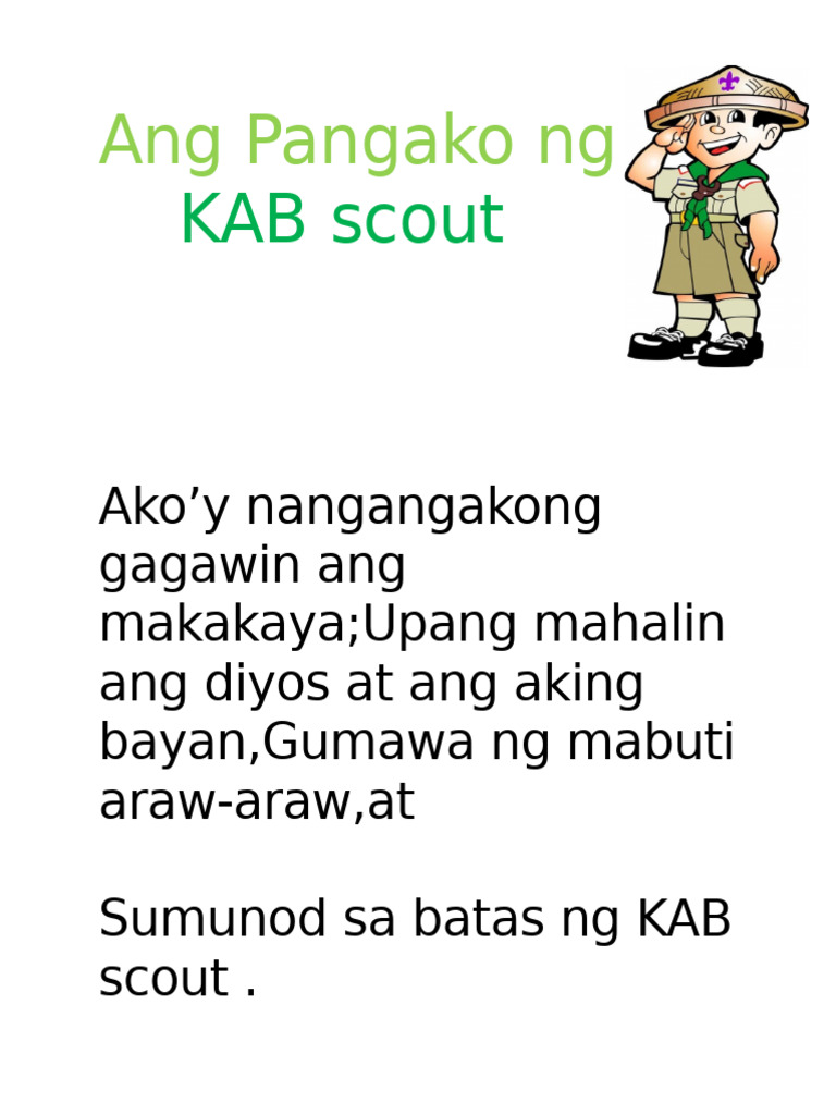 Ang Pangako NG KAB SCOUT | PDF