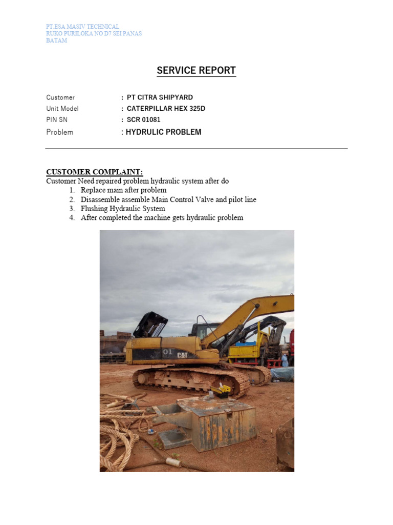 325D SCR1081 Hydraulic Problem PDF | PDF | Valve | Engines