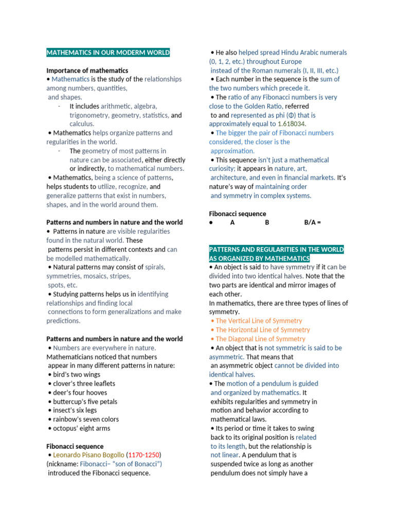 Math1f Reviewer | PDF | Function (Mathematics) | Deductive Reasoning