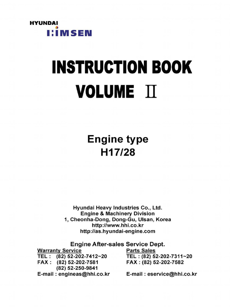 Himsen H17-28 - Instruction Book - Vol.2 | PDF | Turbocharger ...