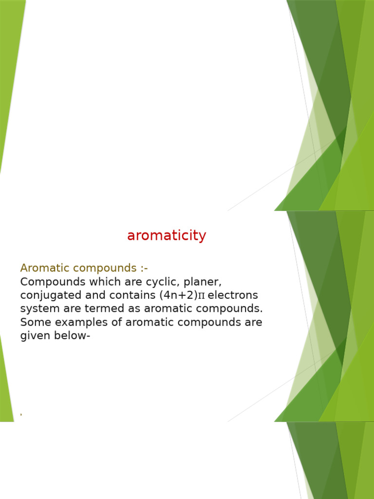 Understanding Aromaticity in Compounds | PDF | Aromaticity | Chemical ...