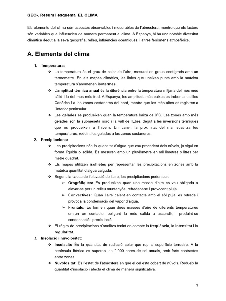 Geo-. Resum El Clima-2 | PDF
