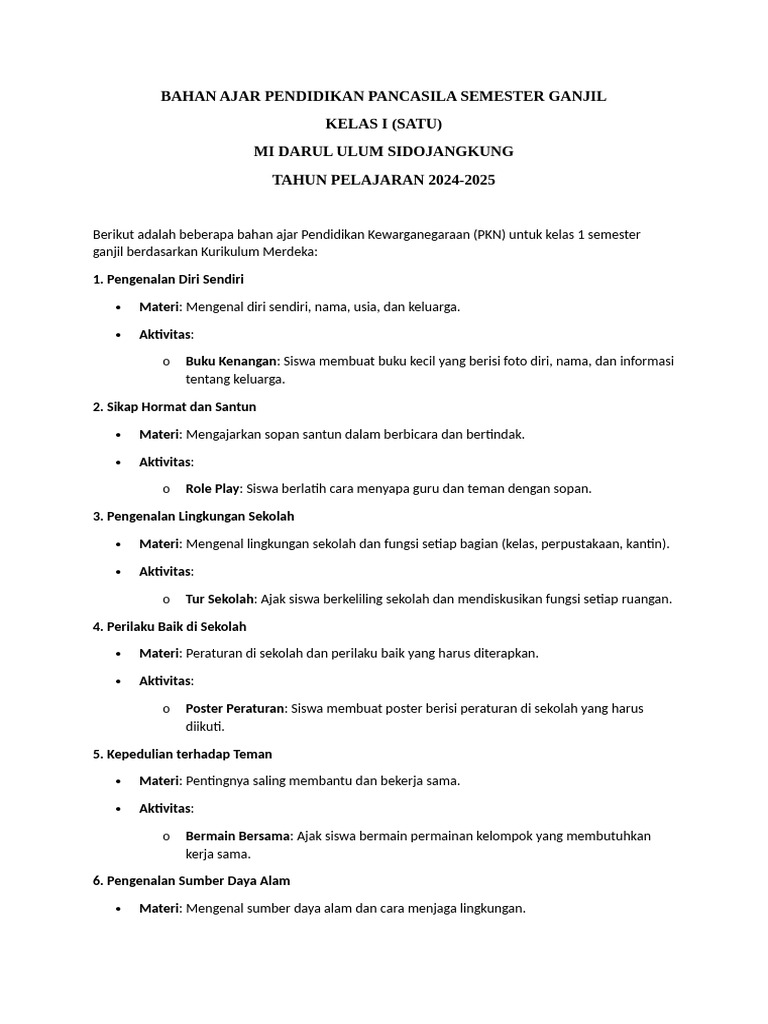Bahan Ajar Pendidikan Pancasila Semester Ganjil | PDF | Ilmu Sosial | Kajian Bahasa Asing