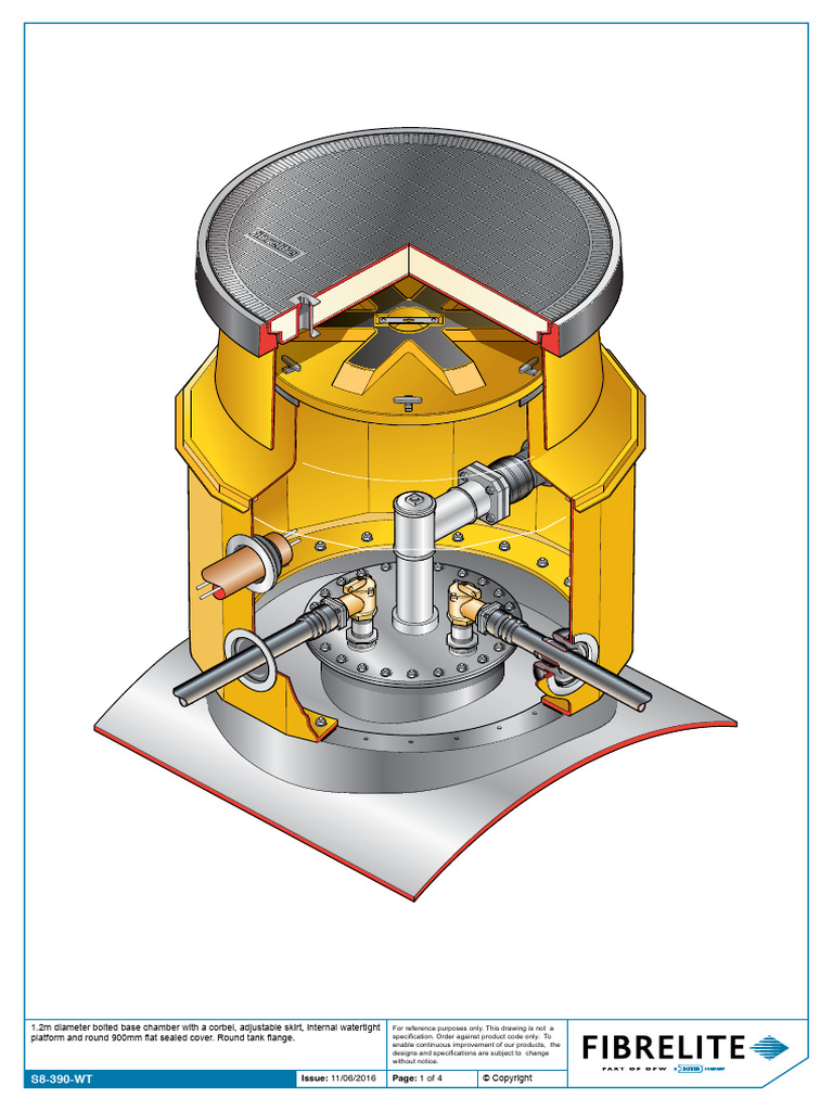 1.2m Diameter Bolted Base Chamber With A Corbel, Adjustable Skirt ...