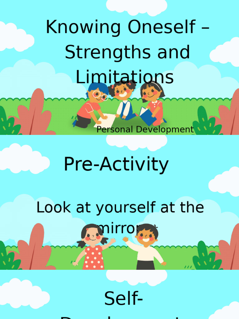 q1.m1. Knowing Oneself Strengths and Limitations Personal Development ...
