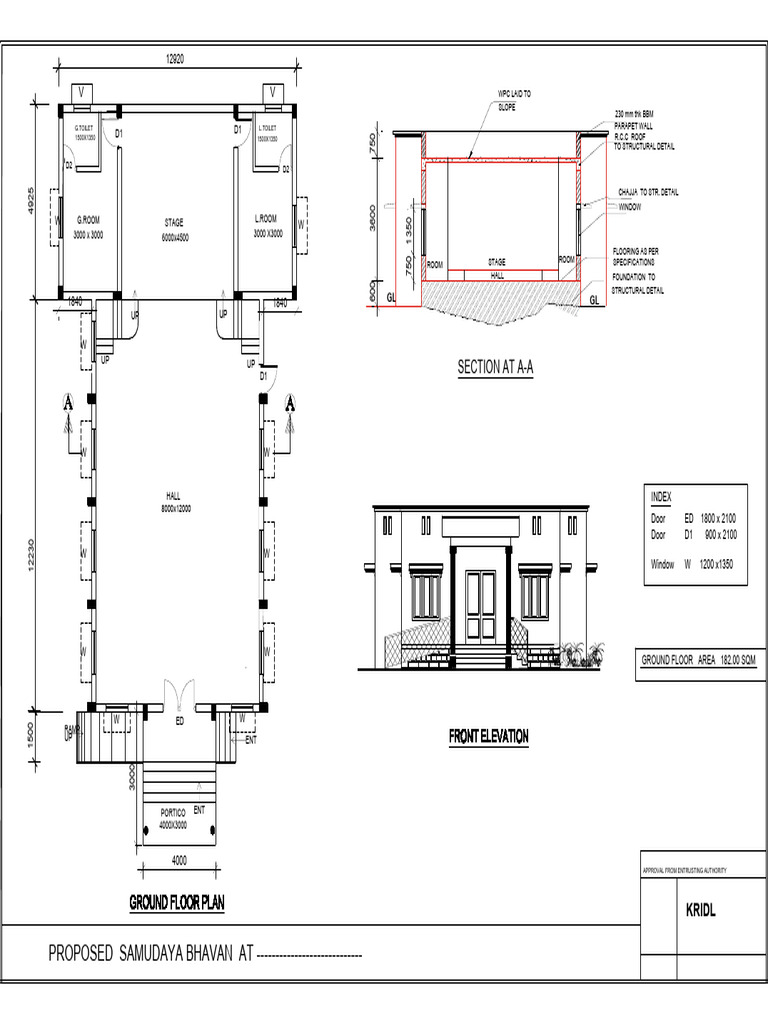 SAMUDAYA BHAVAN @ 50-Model-Model | PDF | Buildings And Structures ...