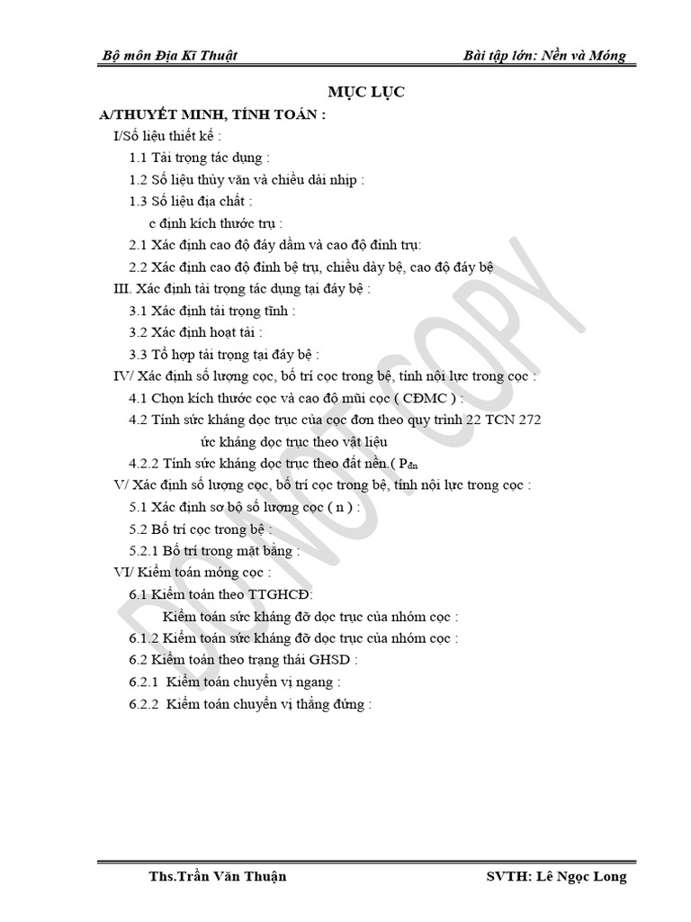 BTL NỀN MÓNG | PDF