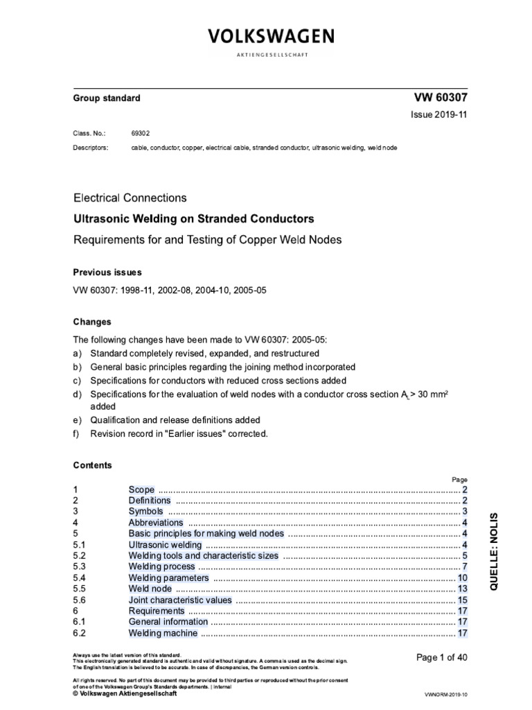 VW60307 Ultrasonic Welding On Stranded Conductors en | PDF