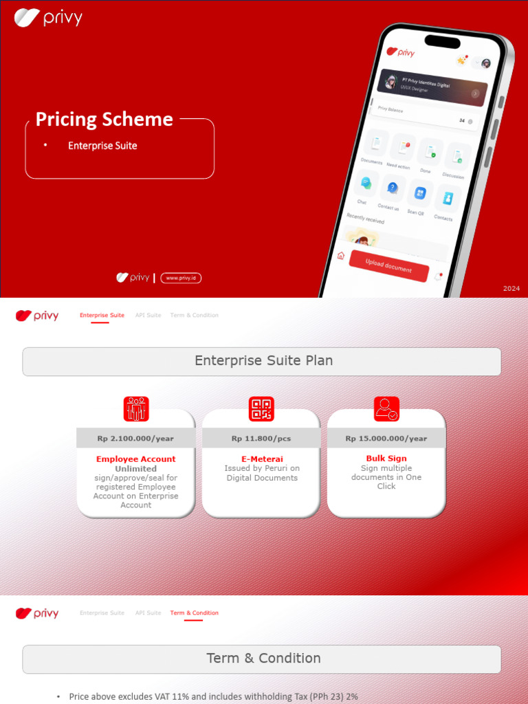 Pricing Scheme PRIVY ASIS | PDF