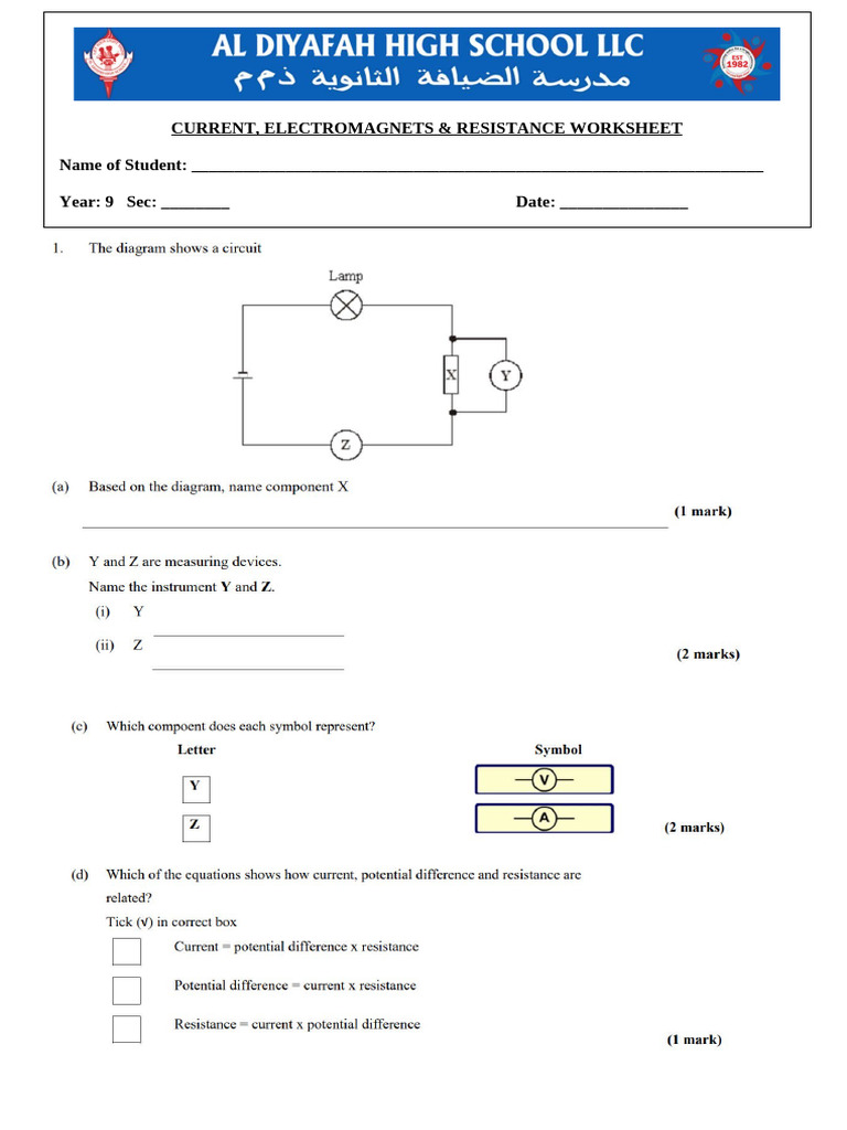 May Revision Worksheet | PDF | Science & Mathematics | Technology & Engineering