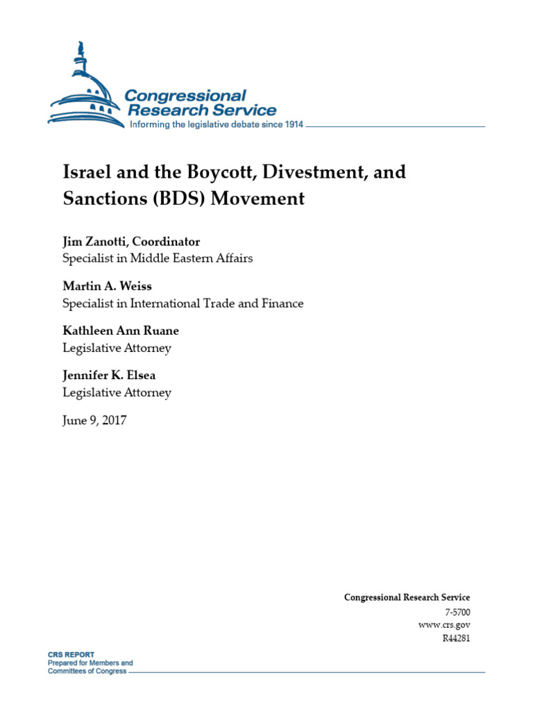 Bds Movement Pdf Boycott Divestment And Sanctions Israeli Settlement