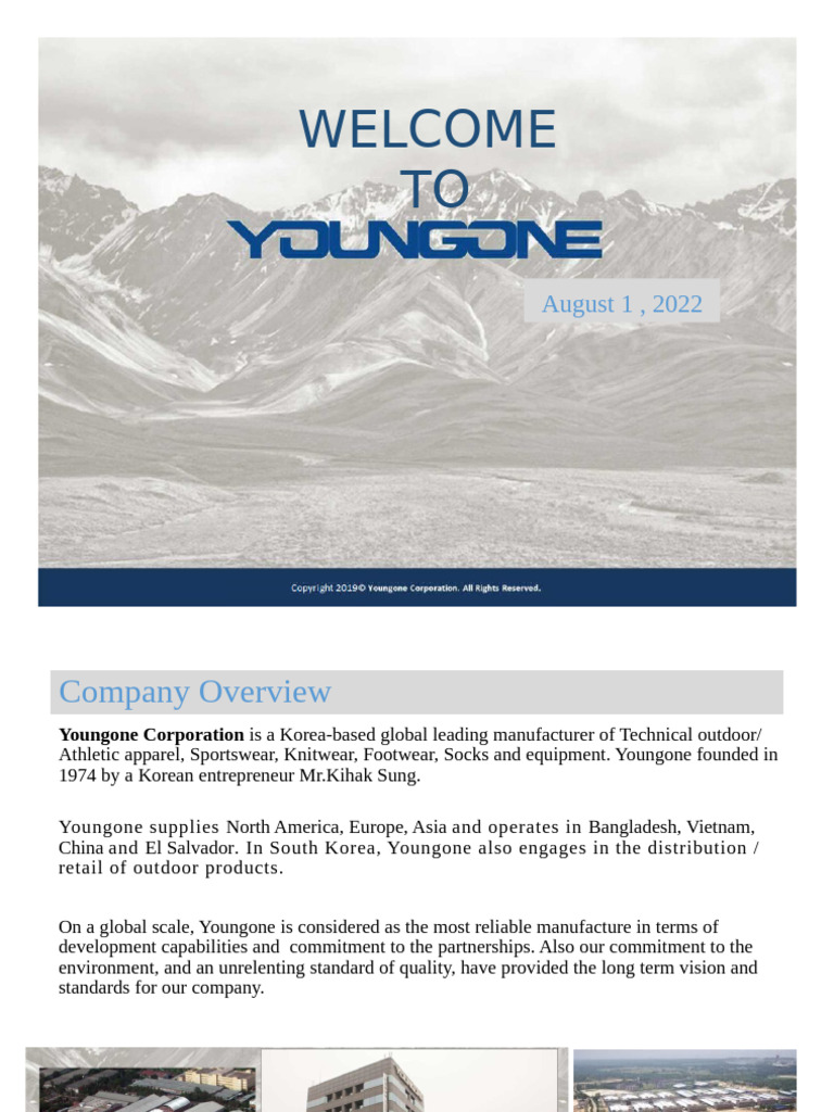 Youngone Corporation Overview and Impact | PDF | Textiles | Footwear