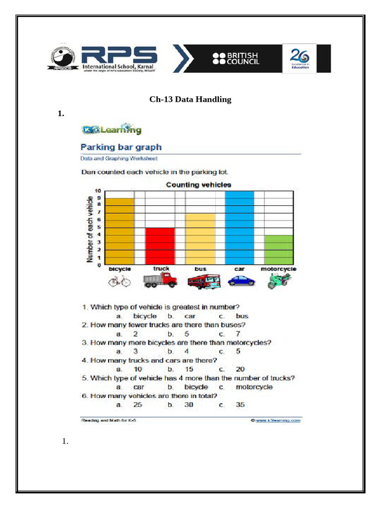Ch-13 Data Handling (Practice Worksheet) | PDF