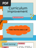 Levels of Curriculum Improvement | PDF