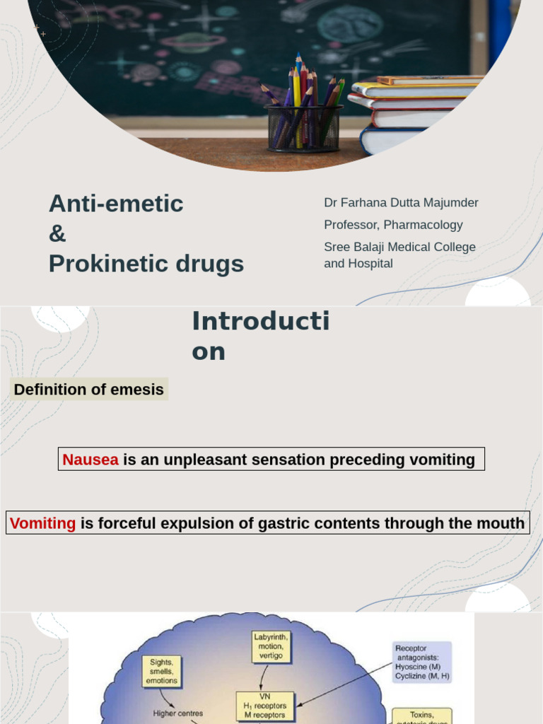 Anti-emetic and Prokinetic Drug Overview | PDF | Vomiting | Nausea